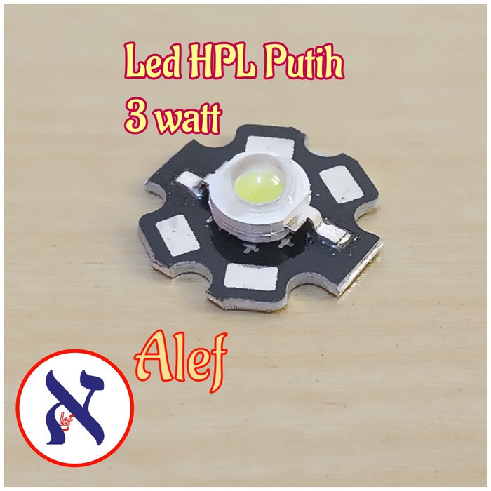 Jual led hpl 3 watt putih include heatsink lampu 3 w 3w white | Shopee ...