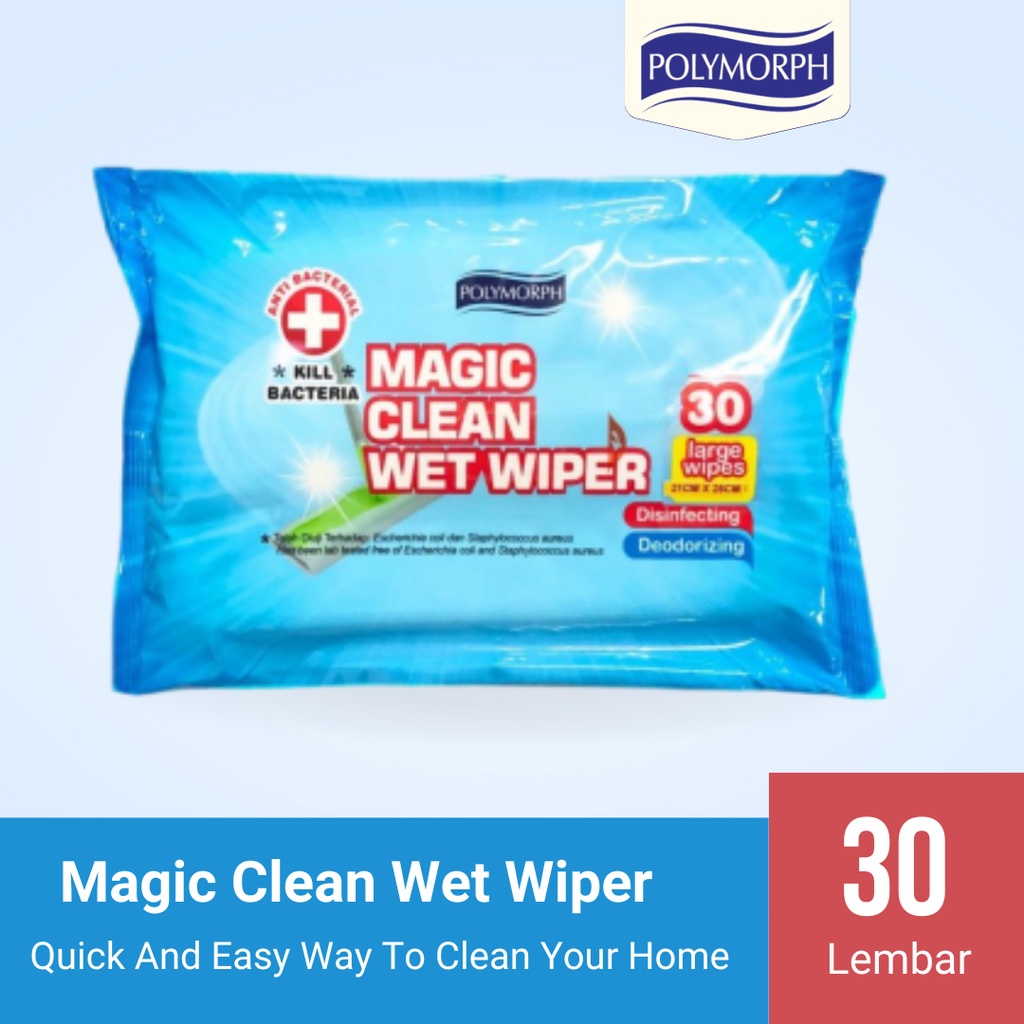 Jual Polymorph Magic Clean Wet Wipes 30 Sheet | Shopee Indonesia