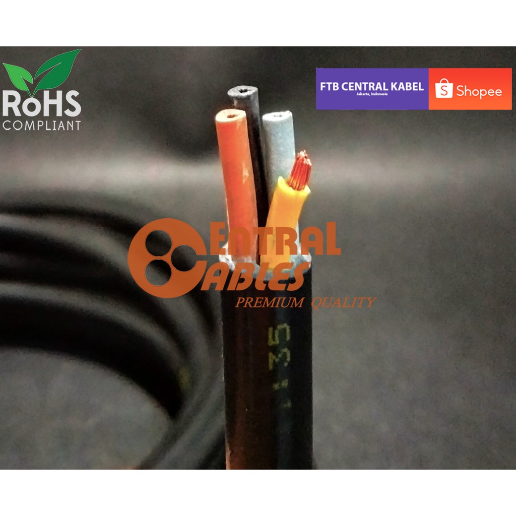 Jual SNI Central Kabel NYYHY 4x0,75 Sqmm 450/750V ( NYYHY 4x0.75mm RVV 4X0,75mm ) | Shopee Indonesia