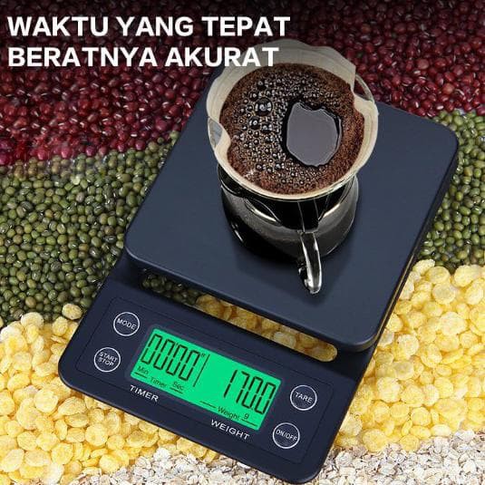 Jual Timbangan Kopi Digital Dengan Timer Coffee Scale Dapur Kue Kitchen Scale | Shopee Indonesia
