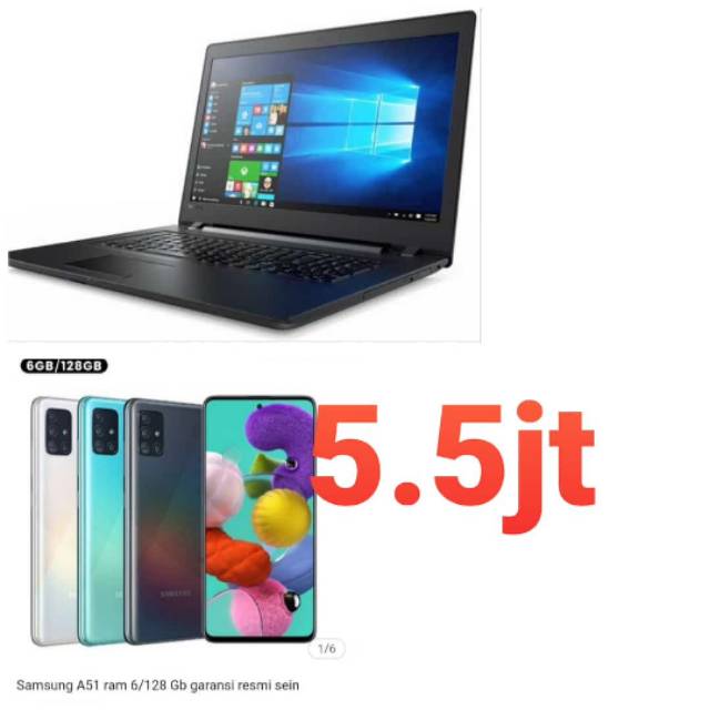 Jual Paket HP Samsung A51 RAM 6/128 GB dan Laptop Lanovo 330 ip AmD A4 | Shopee Indonesia
