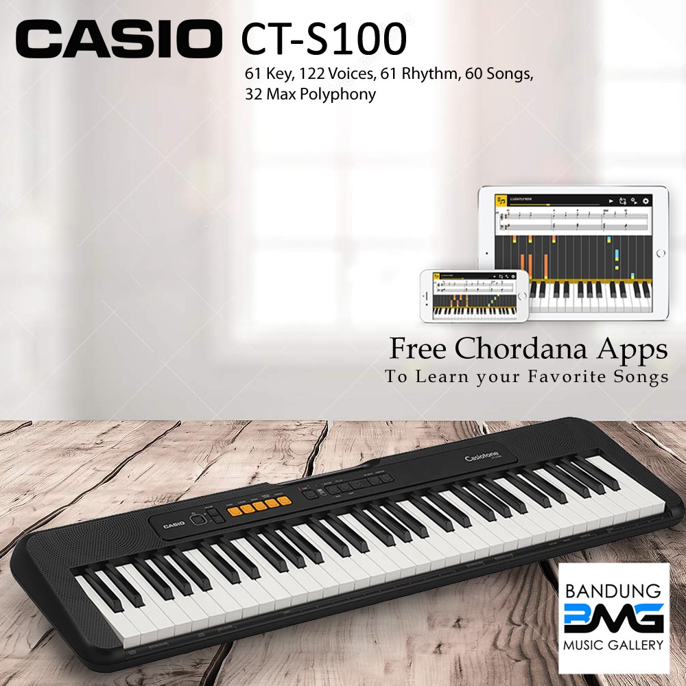 Jual Casio CT S100 Keyboard / CTS100 / CTS 100 Garansi Resmi | Shopee ...