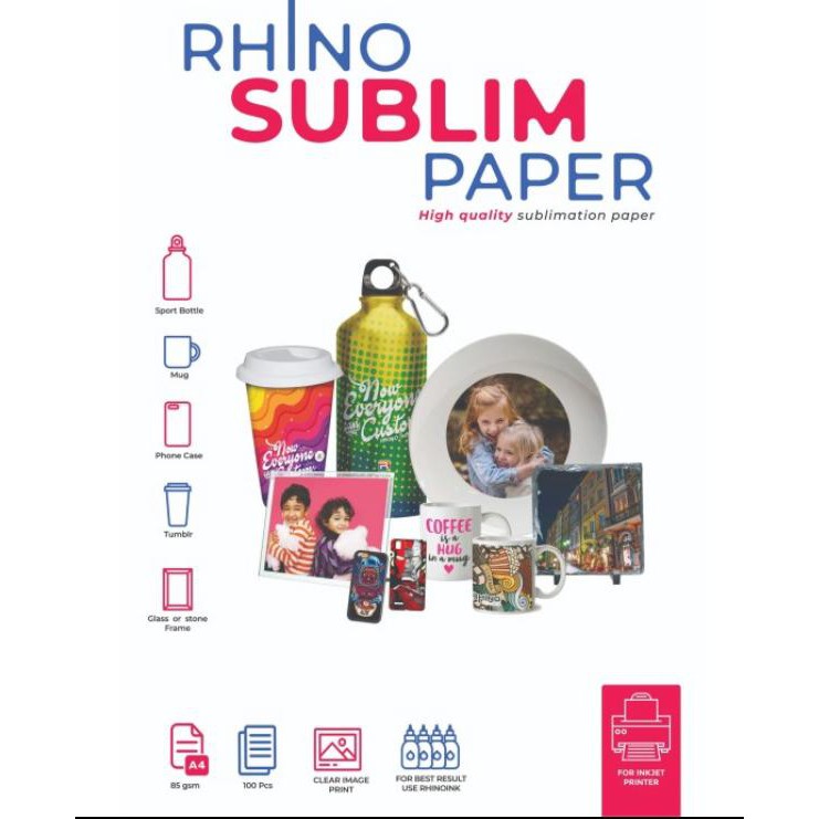 Jual KERTAS SUBLIM RHINO Ukuran A4 85 Gsm | Shopee Indonesia