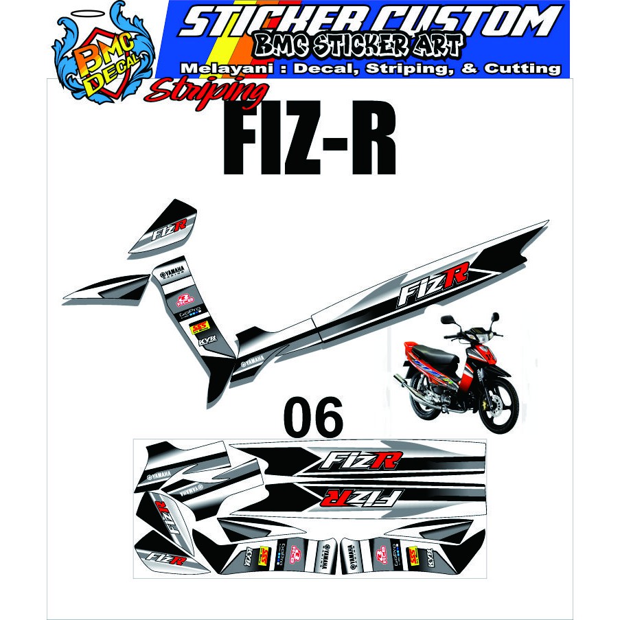 Jual Sticker Lis Striping Yamaha Fiz R (06) - Sticker Variasi Motor ...
