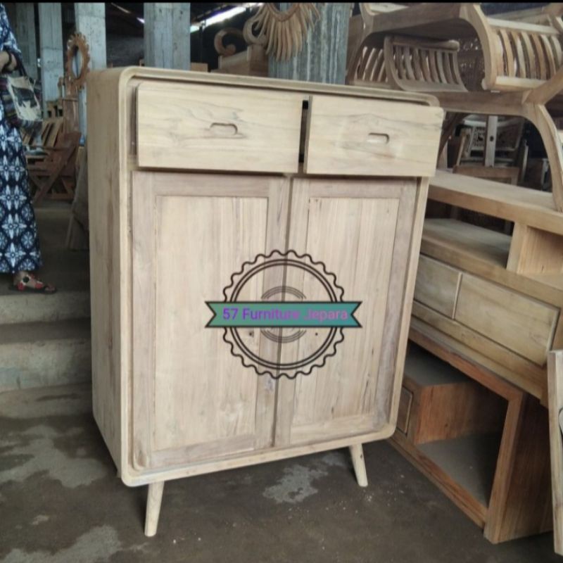 Jual Lemari laci pendek kayu jati - Almari laci retro minimalis ...