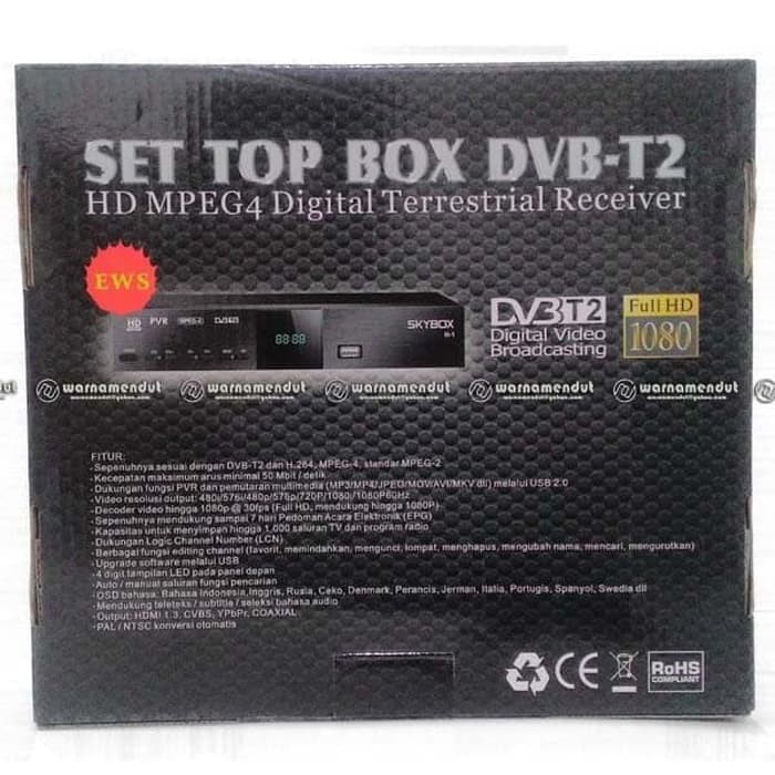 Jual receiver/dekoder siaran TV digital Set Top Box DVB-T2 SKYBOX ...