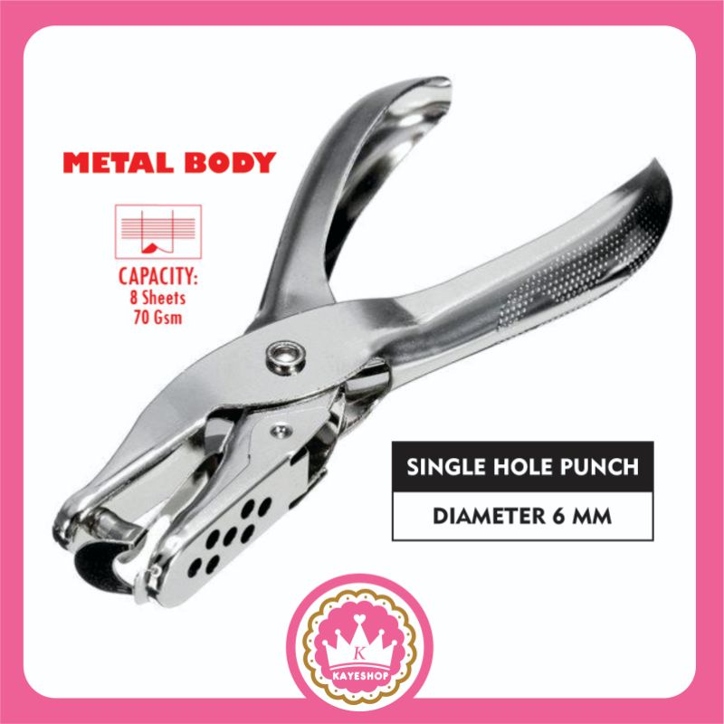 Jual Alat Plong Pelubang Kertas Kartu Lubang 6 mm Perforator Satu One ...