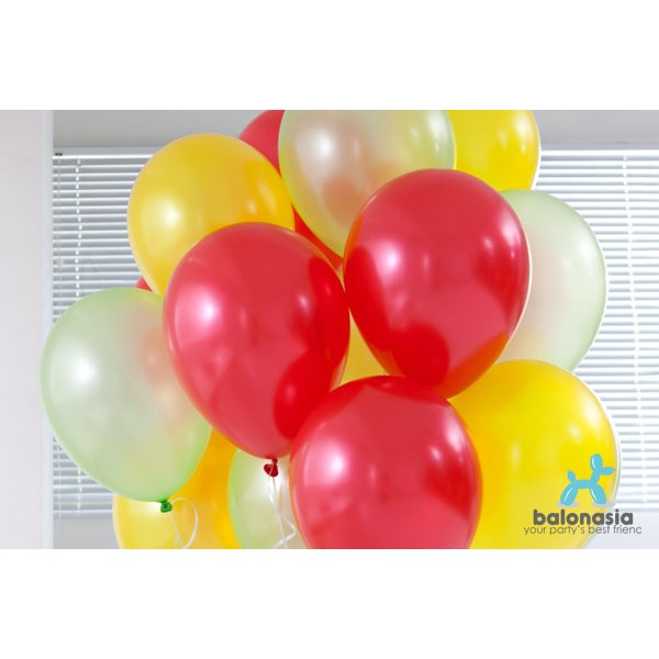 Jual Balon Latex Metalik Mix 30 pcs (hijaumuda, merah, kuning) | Shopee ...