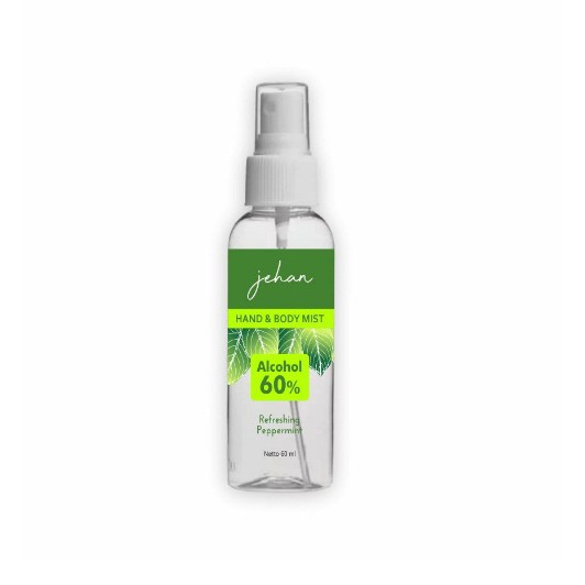 Jual Jehan Hand & Body Mist with Alcohol 60% | Refreshing Peppermint 60 ...