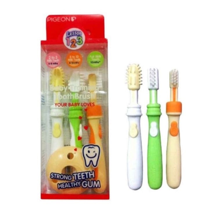 Jual Sikat Piegon 3 step / Lesson 1,2,3 / Sikat Oral Motor | Shopee ...
