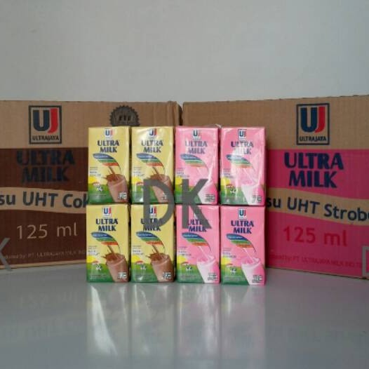 Jual PROMO Susu Ultra Milk 125 Ml Coklat | Stroberi Isi 40 / KARTON | Shopee Indonesia
