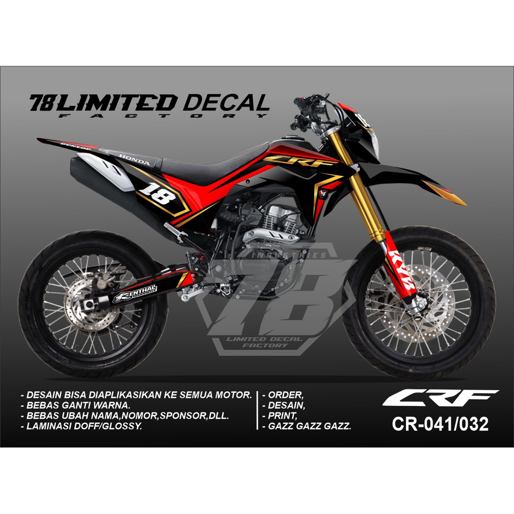 Jual Decal Sticker CRF 150L Full Body-Dekal Stiker Honda CRF 150L Full body Custom Grafis ...