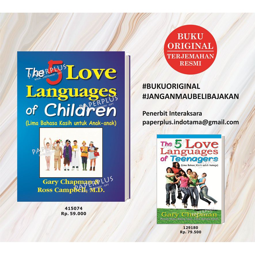 Jual Pengembangan Diri / The 5 Love Languages of Children / Lima Bahasa Kasih untuk Anak-anak ...