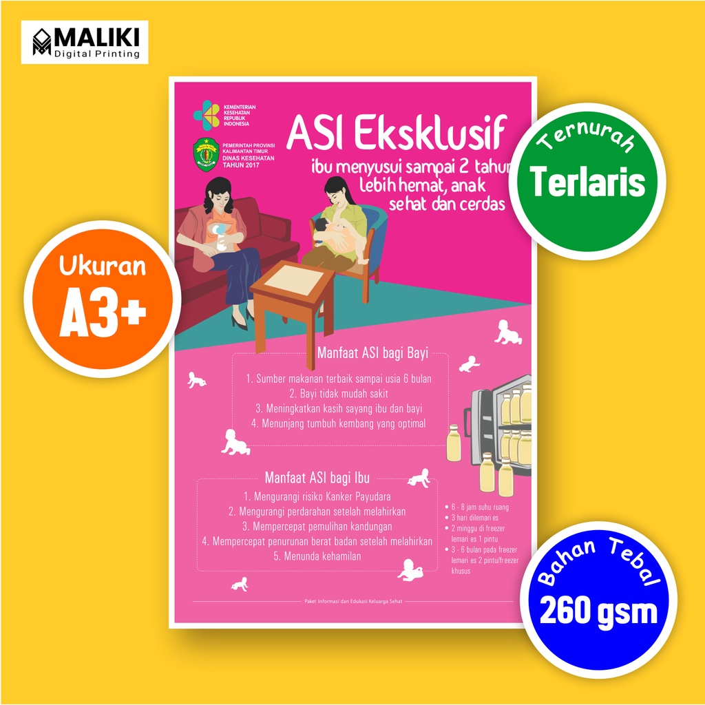Jual Poster Kesehatan Tentang Asi eksklusif 2 Tahun | Shopee Indonesia