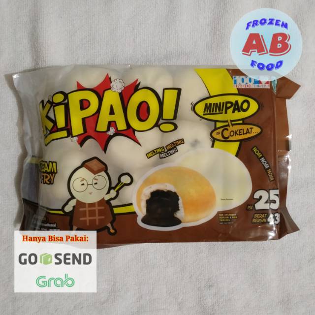 Jual Kipao Minipao Cokelat 430 gram isi 25 pcs Ki Pao Mini Pao Cokelat ...