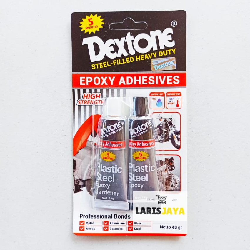 Jual LEM DEXTONE EPOXY 5 MENIT PLASTIC STEEL 48 GRAM | Shopee Indonesia