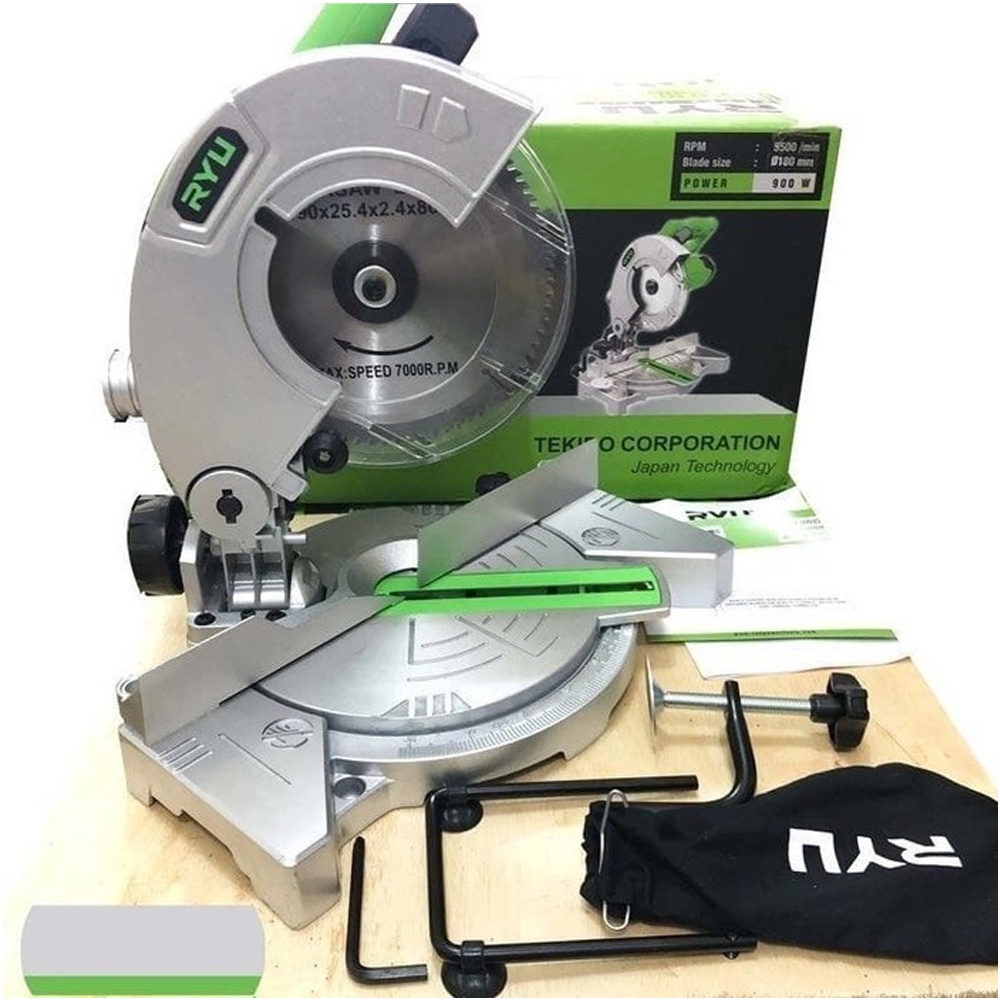 Jual RYU RMS 180 Mesin Potong Alumunium Kayu Miter Saw 7 inch Mesin ...
