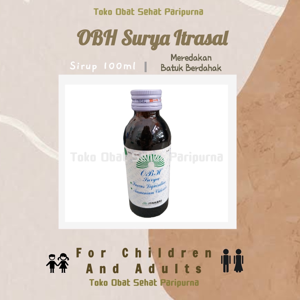 Jual OBH Surya Itrasal Sirup Batuk Berdahak 100 ml | Shopee Indonesia