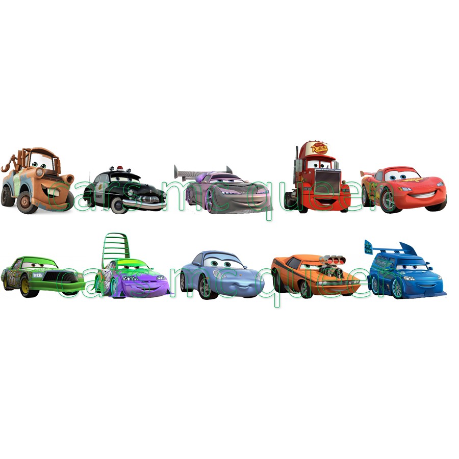 Jual topper kertas mc queen cars car 1pack = 10 pc tusukan toppper ...