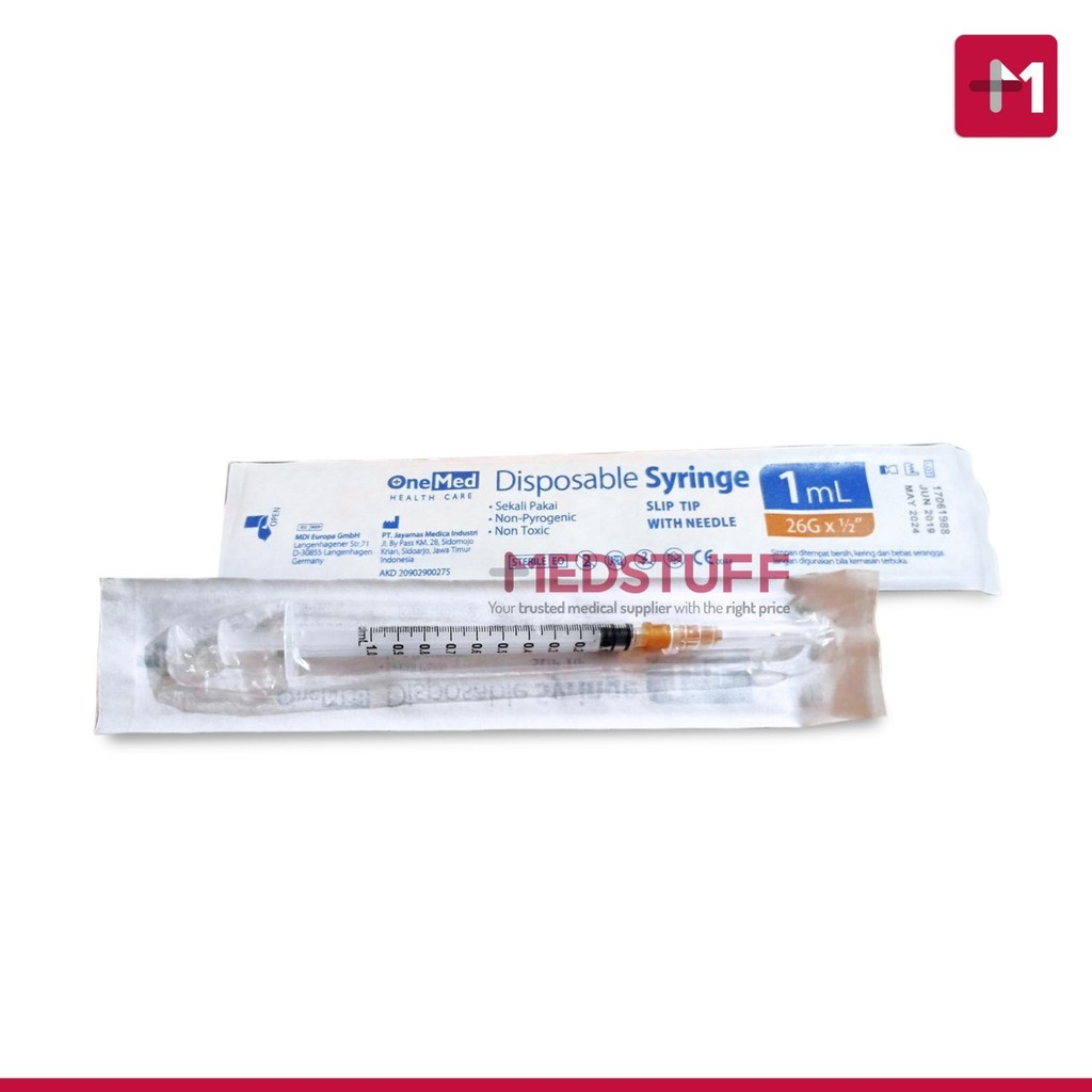 Jual Syringe Onemed 1cc Jarum Suntik 1cc Spuit 1cc Onemed | Shopee ...
