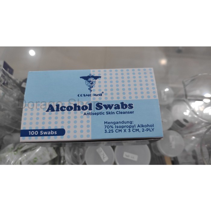 Jual ALKOHOL SWAB COSMO MED / TISSUE ALKOHOL 100PCS | Shopee Indonesia