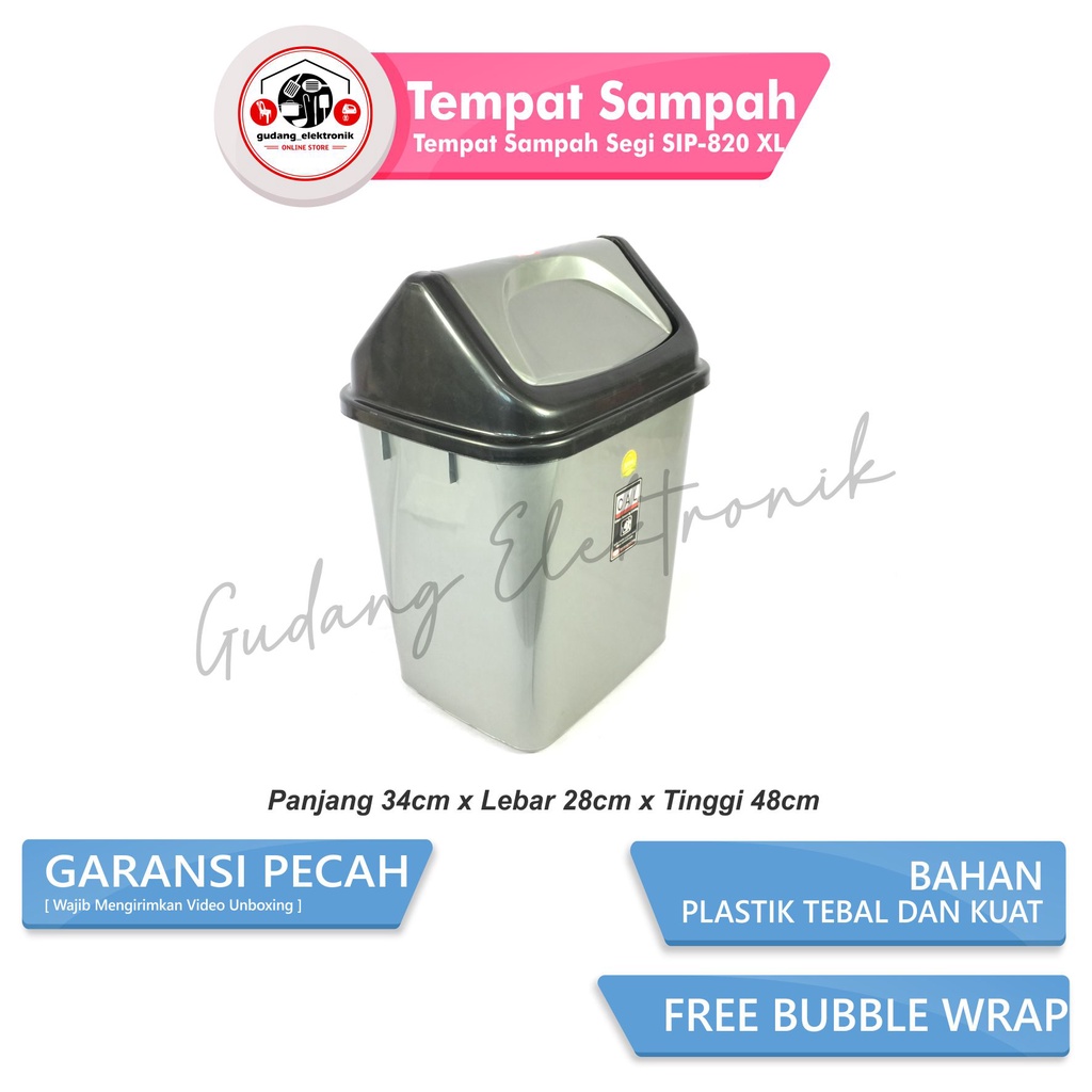 Jual Tempat Sampah Shinpo 25 Liter Tutup Goyang Minimalis Plastik Murah ...