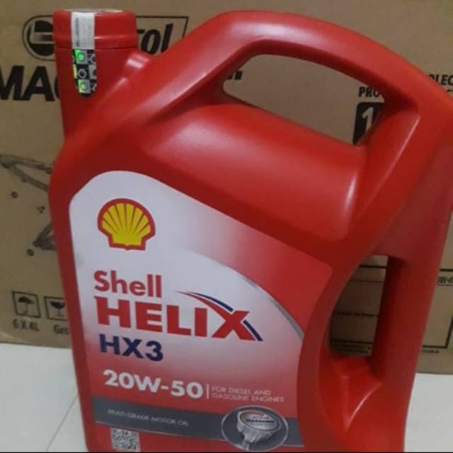 Jual oli mesin shell hx3 dengan sae 20-50 dengan kemasan 4liter 1 dus isi 4 galon | Shopee Indonesia