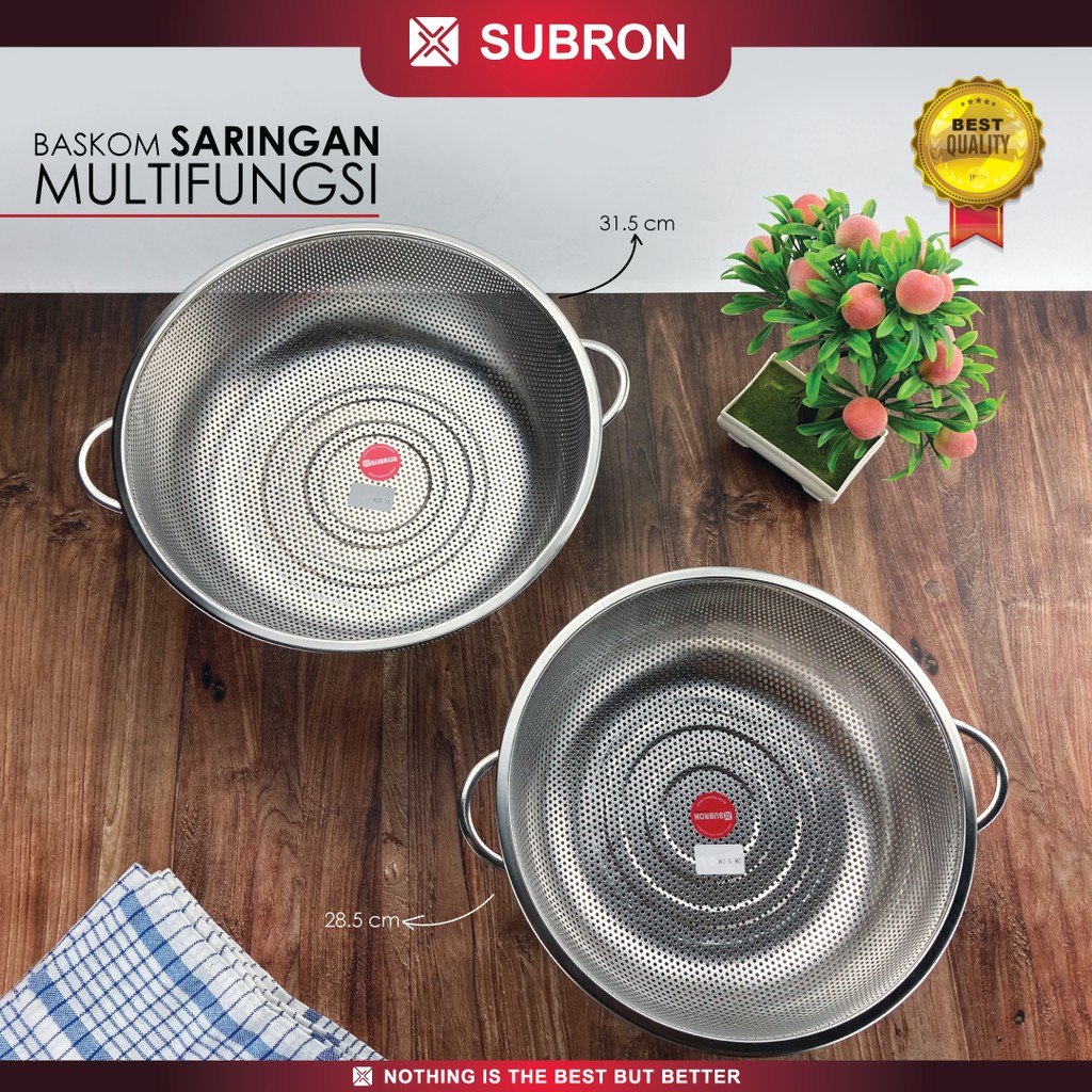 Jual SUBRON Saringan Multifungsi 28.5cm 31.5cm Baskom Lubang Cuci Buah ...