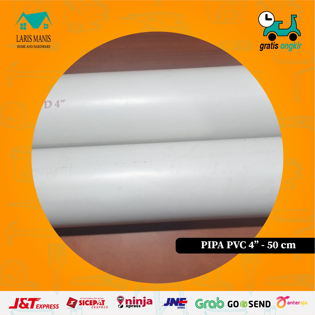 Jual PIPA PVC 4, 3, 2,5, 2 inchi TYPE D PANJANG 50 CM 1 meter | Shopee ...