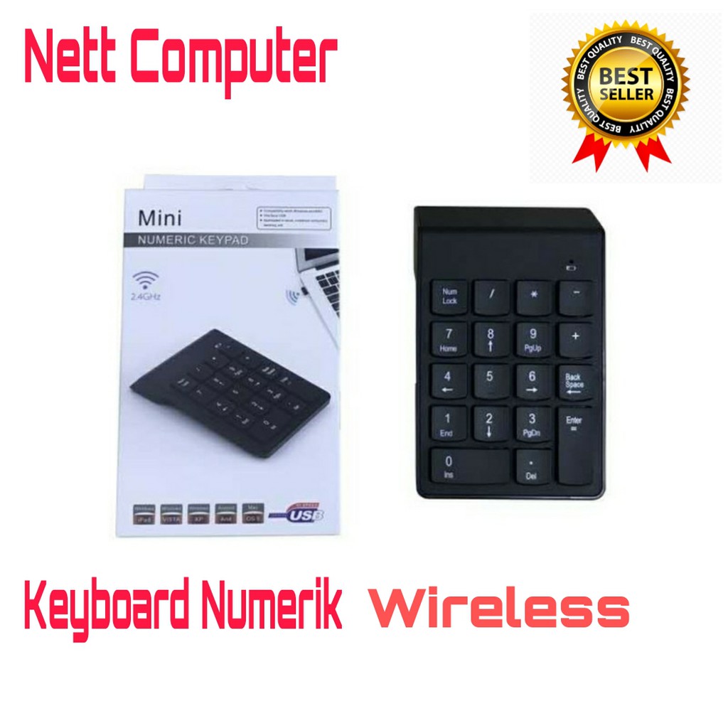 Jual Keyboard Numerik Wireless Keypad Numpad 18 Keys Wireless 2.4Ghz ...