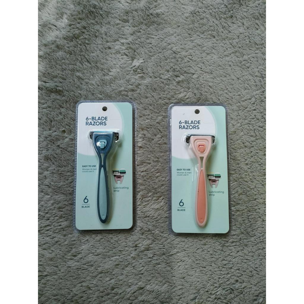 Jual MINISO Unisex 6 blade Razor with Lubricating Strip (1pc) Alat ...