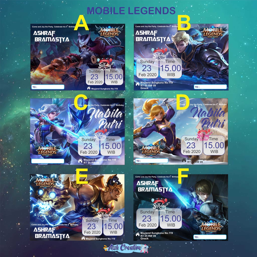 Jual UNDANGAN ULTAH MOBILE LEGENDS | Shopee Indonesia