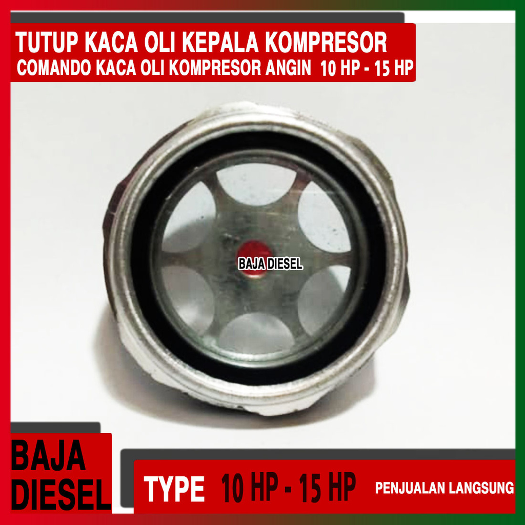 Jual tutup Indicator Oli Compressor / Tutup Kaca Oli (10 HP - 15 HP ...