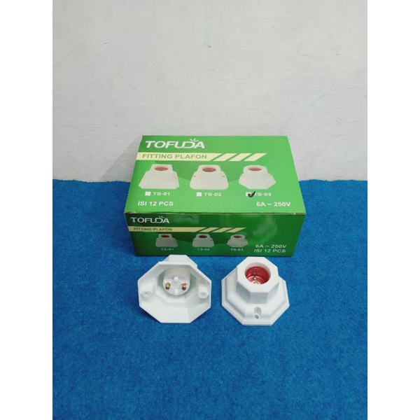 Jual Fiting Lampu duduk/plafon Tofuda segi 8 | Shopee Indonesia