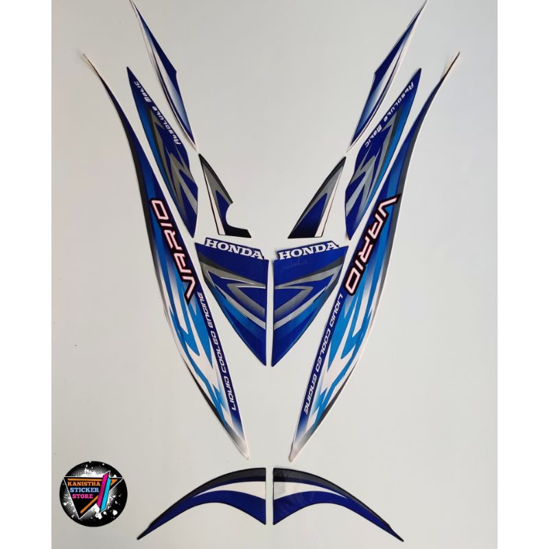 Jual striping honda vario 110 tahun 2012 warna putih biru , sticker ...