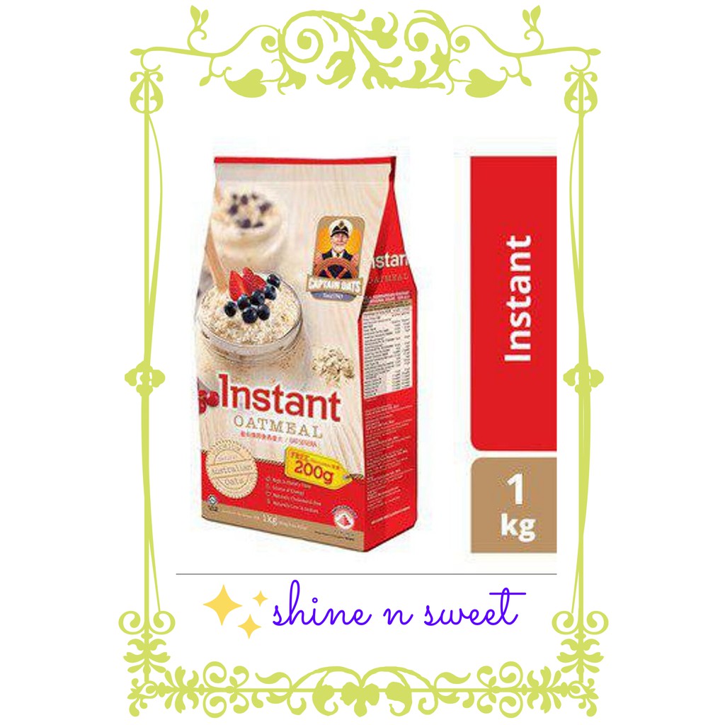 Jual Captain Oat Merah / Instant Oat Meal 1Kilo ( 1 kg ) | Shopee Indonesia