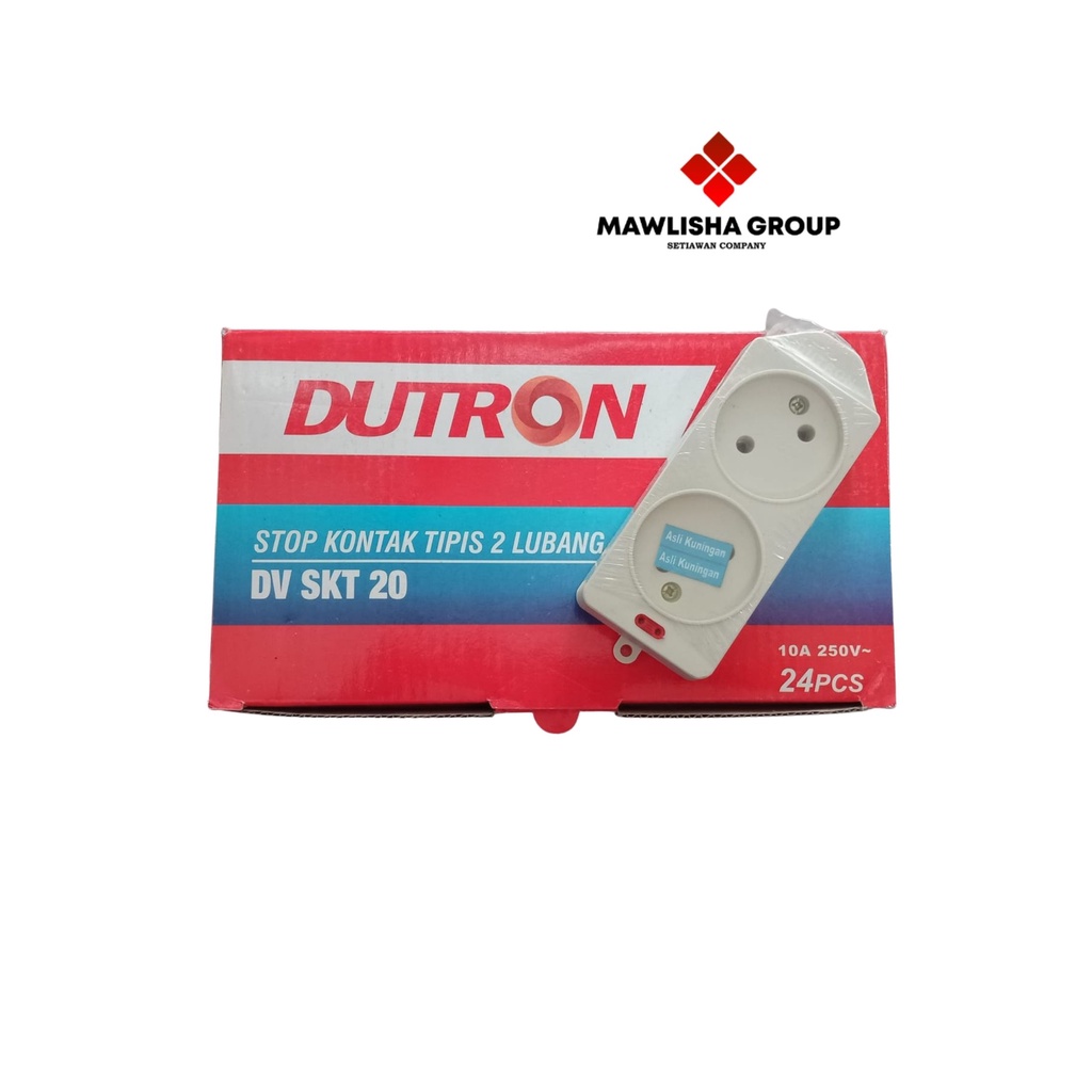 Jual STOP KONTAK TIPIS 2 LUBANG DUTRON DV SKT 20/GROSIR STOP KONTAK TIPIS 2 LUBANG ASLI KUNINGAN ...