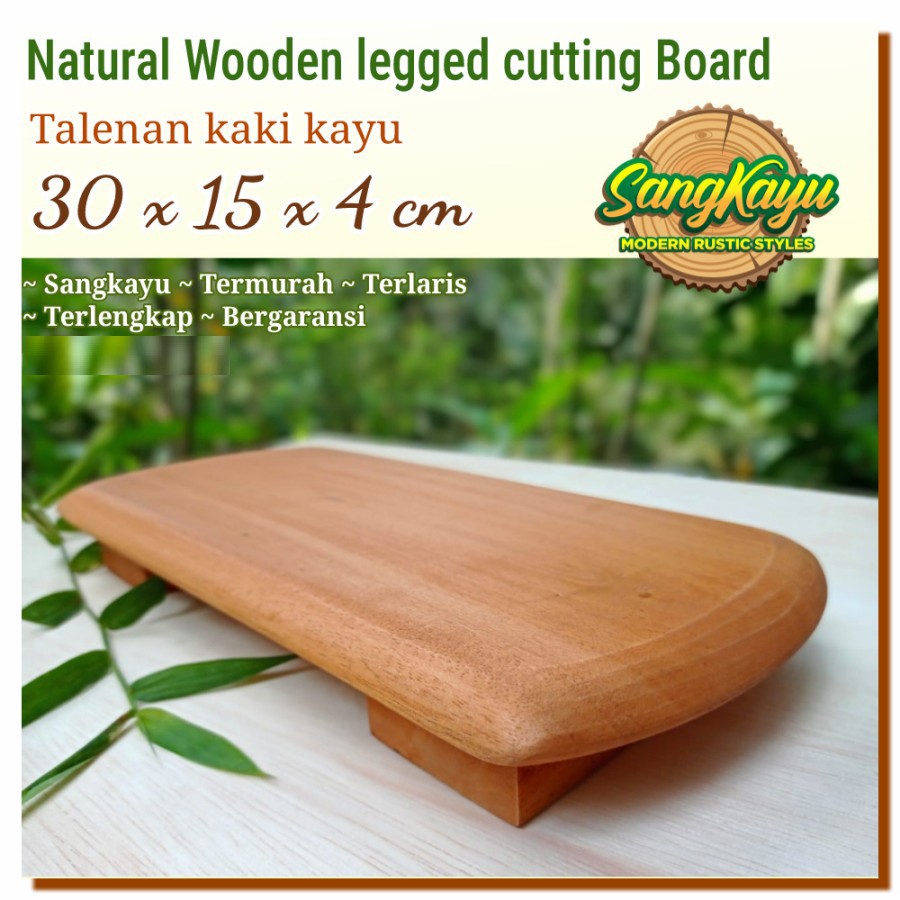 Jual SangKayu Talenan Kayu Kaki Wooden Cutting Board 30x15x4 cm ...