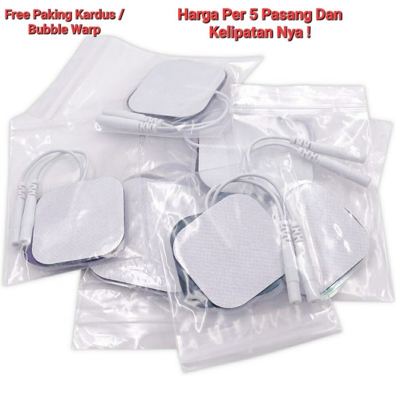 Jual Pad Electrode TENS NMES Stimulator Pijat Reusable Dengan Perekat ...