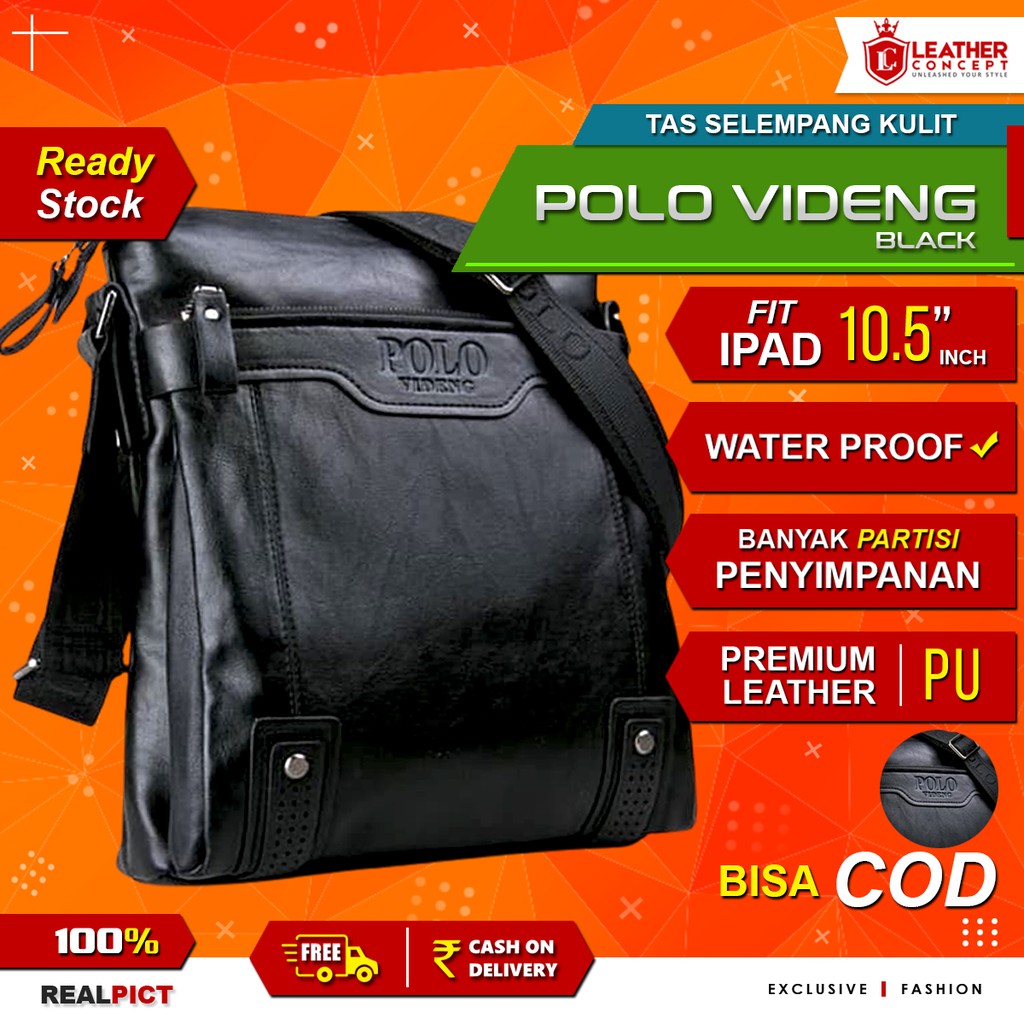 Jual LEATHER CONCEPT Tas Selempang Kulit Polo Tas Polo Pria Tas Kulit ...