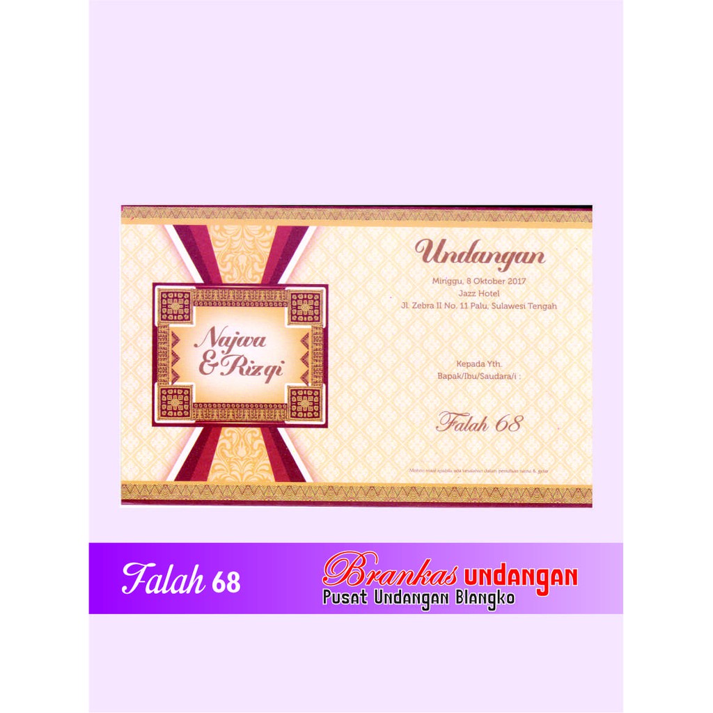 Jual Blangko Undangan Falah 68 (isi 100lbr) | Shopee Indonesia