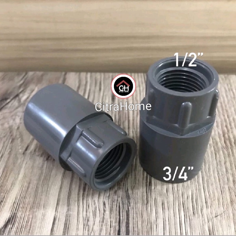 Jual Sok Drat Dalam / Faucet Socket PVC TS 1/2 x 3/4” Jaya | Shopee ...