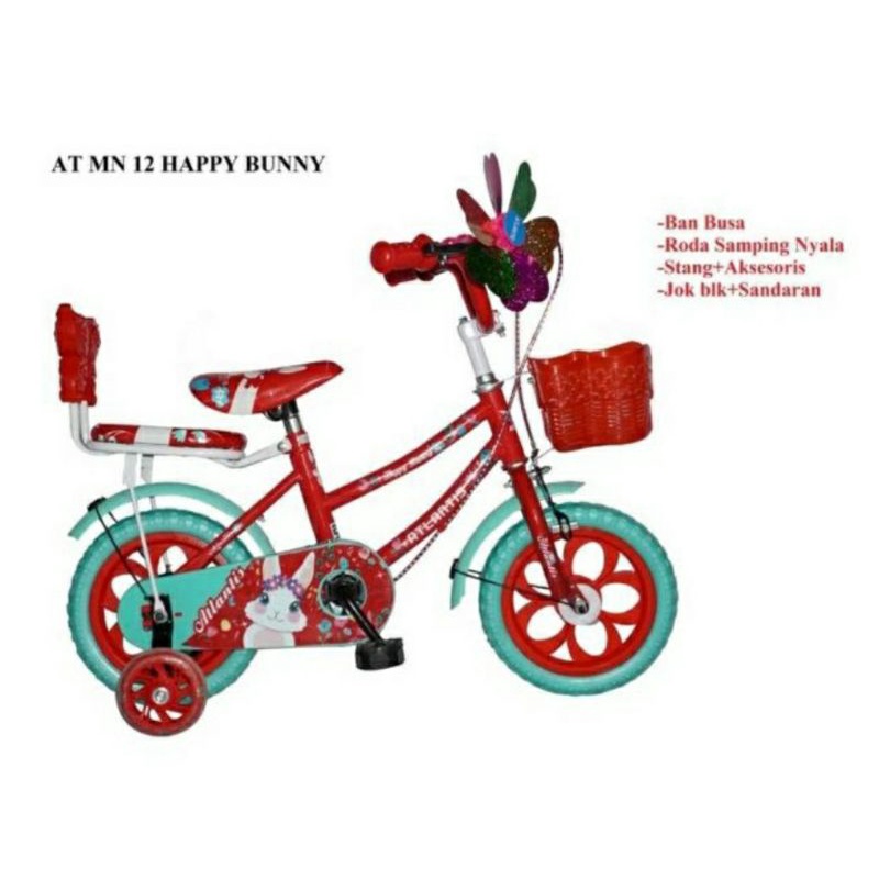 Jual Sepeda anak perempuan MINI ATLANTIS HAPPY BUNNY 12 inch | Shopee ...