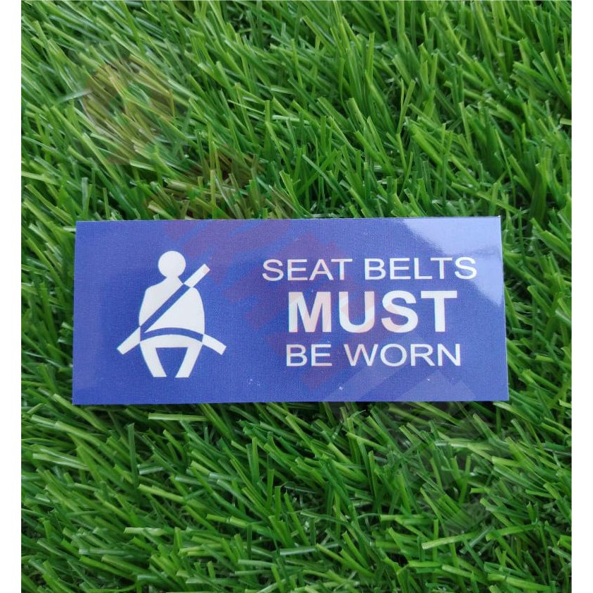 Jual sticker/SEAT/BELTS/MUST/BE/WORN | Shopee Indonesia