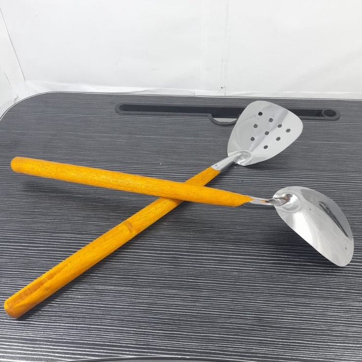 Jual SUSRUK Sodet/susuk/spatula stainless gagang kayu M Berlubang ...