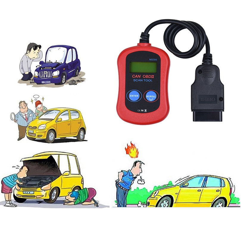 Jual Car Scanner OBD2 MS300 Engine Code Reader Alat Diagnosa Otomotif ...