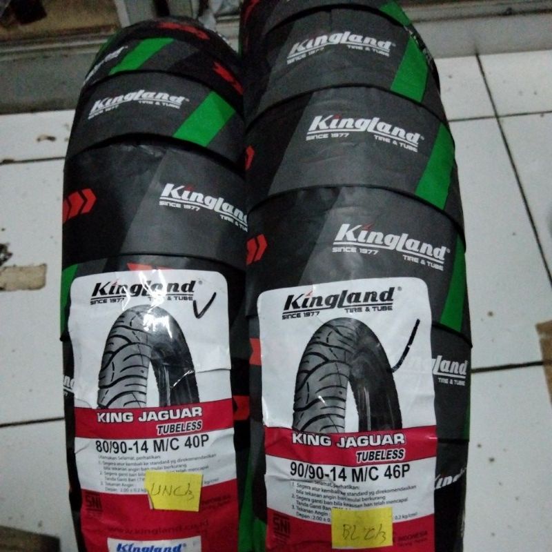 Jual PAKET SEPASANG BAN KINGLAND KING JAGUAR - TUBELESS TUBETYPE (70/90) (80/90) (90/90) TIRE ...