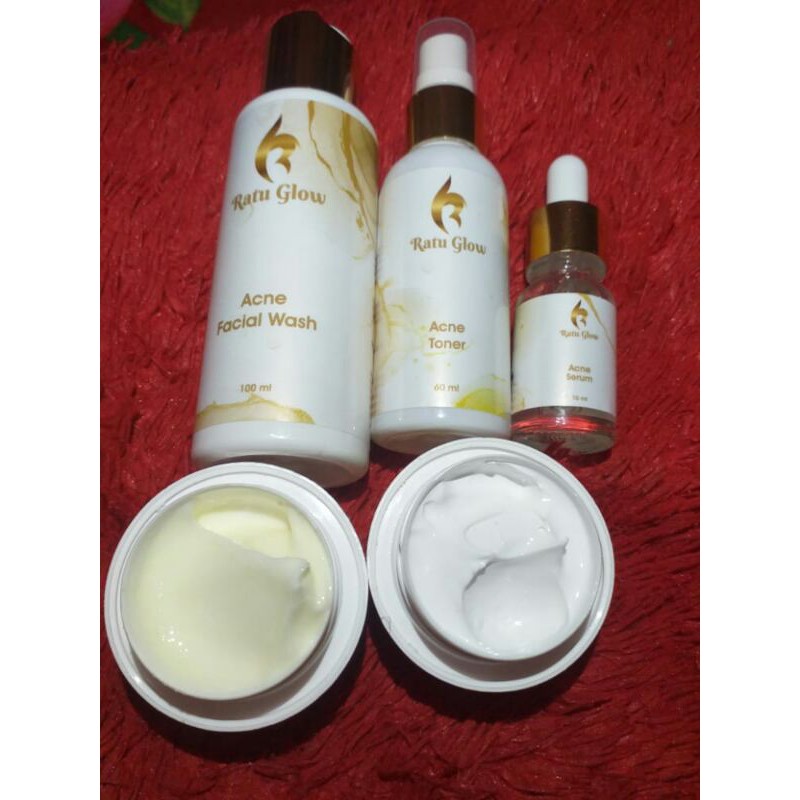 Jual Ratu Glow Reguler Brightening / Ratu Glow Acne / Skincare Ratu Glow Original/ Mengecilkan ...