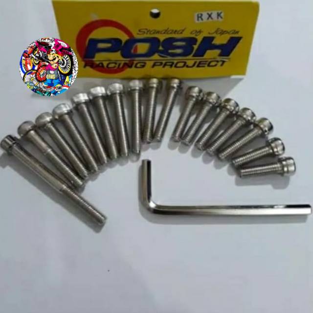 Jual BAUT BLOCK BLOK BAUT MESIN RX KING STAINLES | Shopee Indonesia