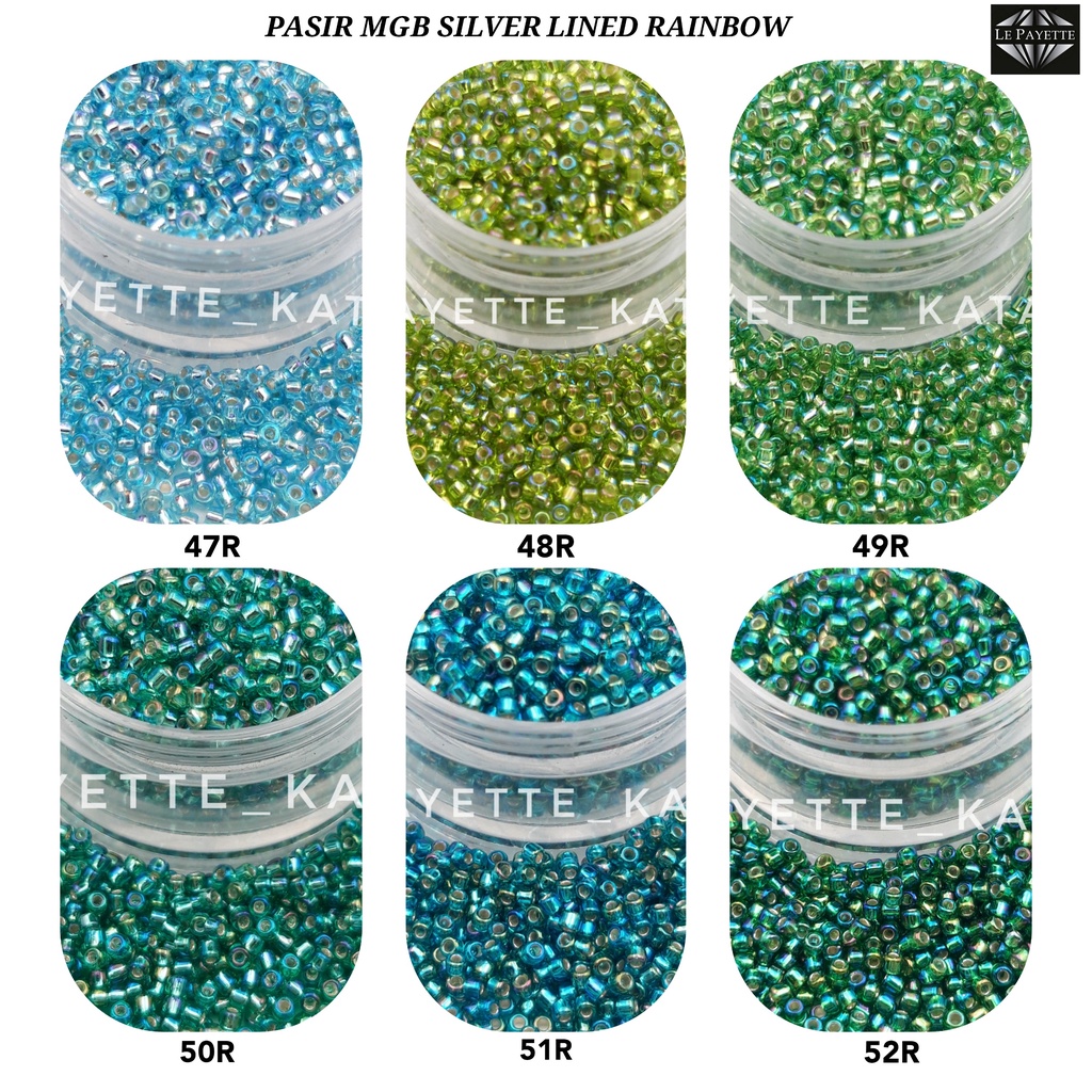 Jual Payet Pasir MGB Silver Lined Rainbow 12/O - (47R-52R) | Shopee ...
